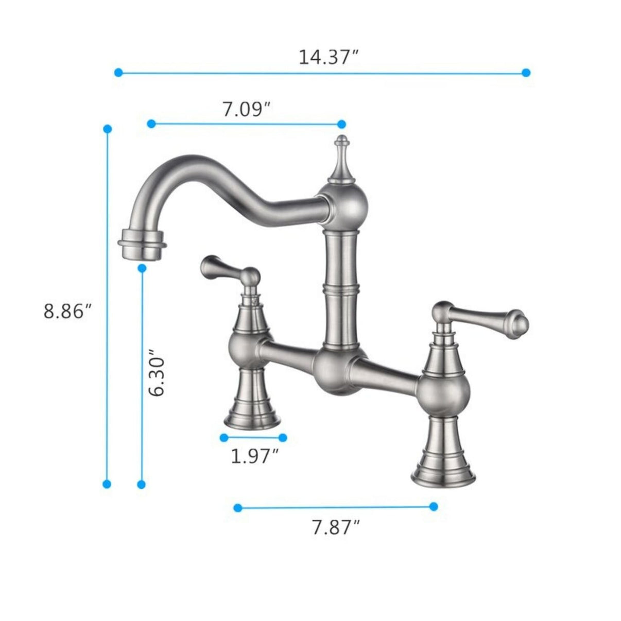 Pull Out Double Handle Kitchen Faucet – toolkiss united states
