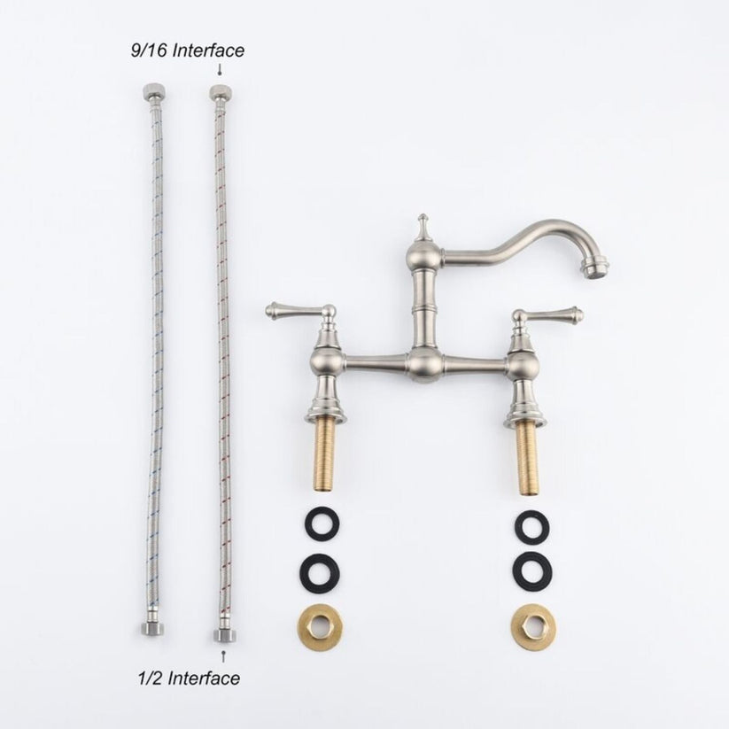 Pull Out Double Handle Kitchen Faucet – toolkiss united states